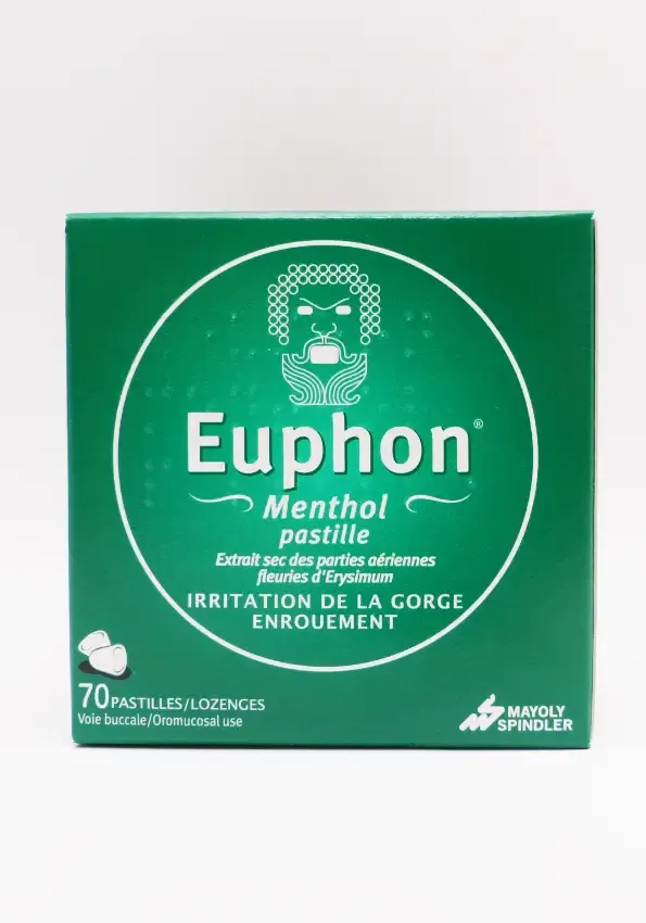EUPHON MENTHOL 70 PASTILLES - Mode et Extérieur à Prix Promo – Stock Limité